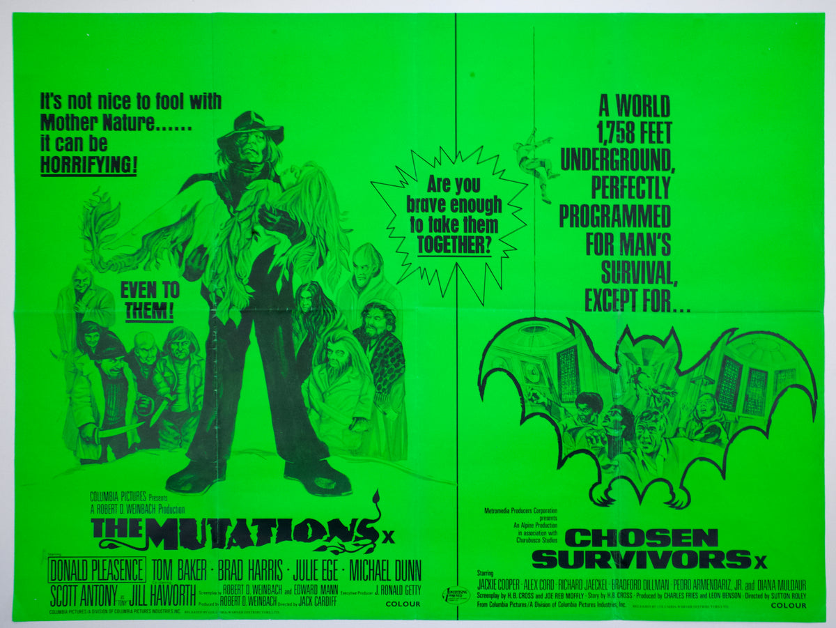 Mutations / Chosen Survivors (Both 1974) UK Quad DB Poster #New ...