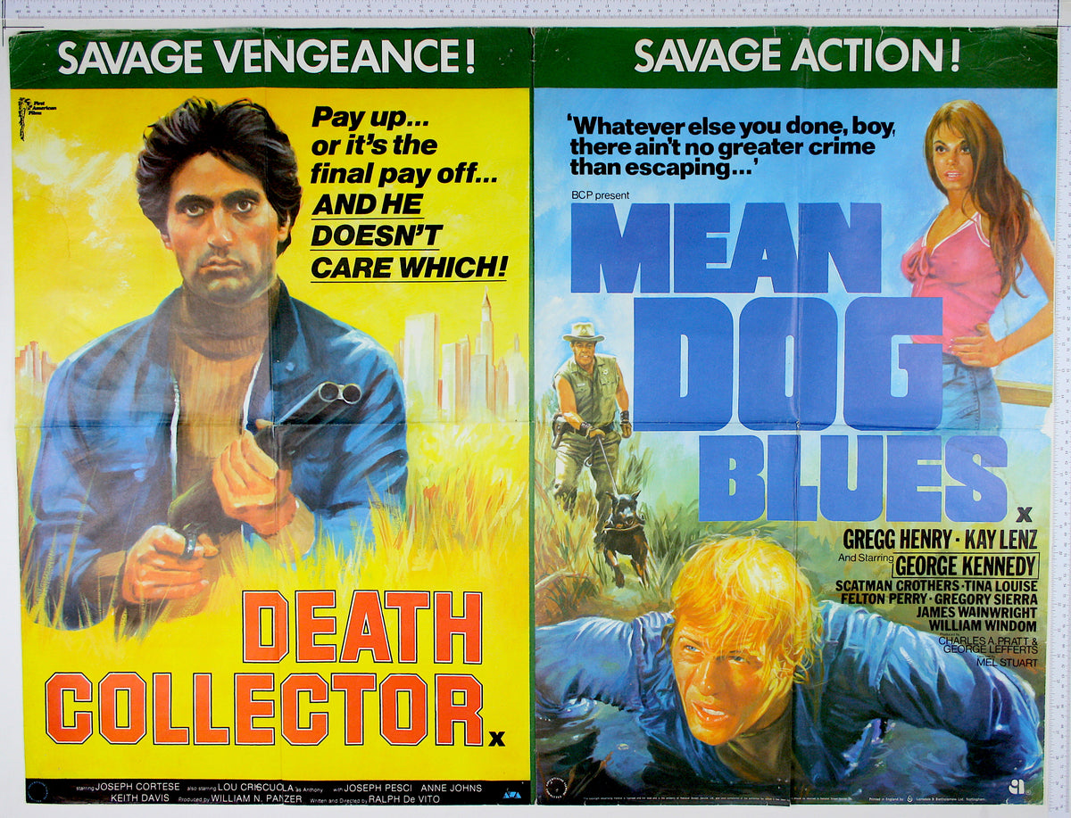 Death Collector / Mean Dog Blues (1976 / 1978) UK Quad Poster – Horror ...