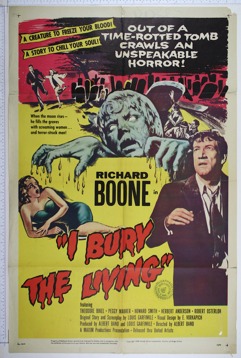 I Bury the Living (1958) US 1 Sheet Poster – Horror Poster Emporium