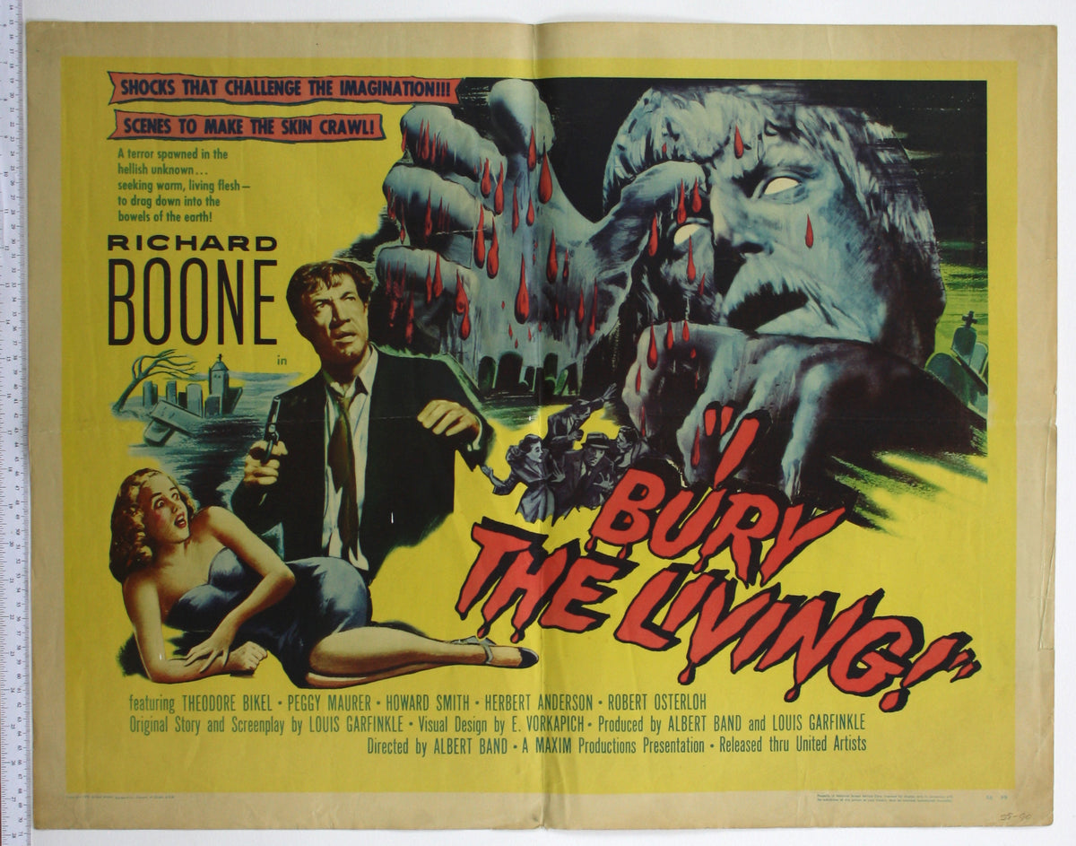 I Bury the Living (1958) US 1/2 Sheet – Horror Poster Emporium