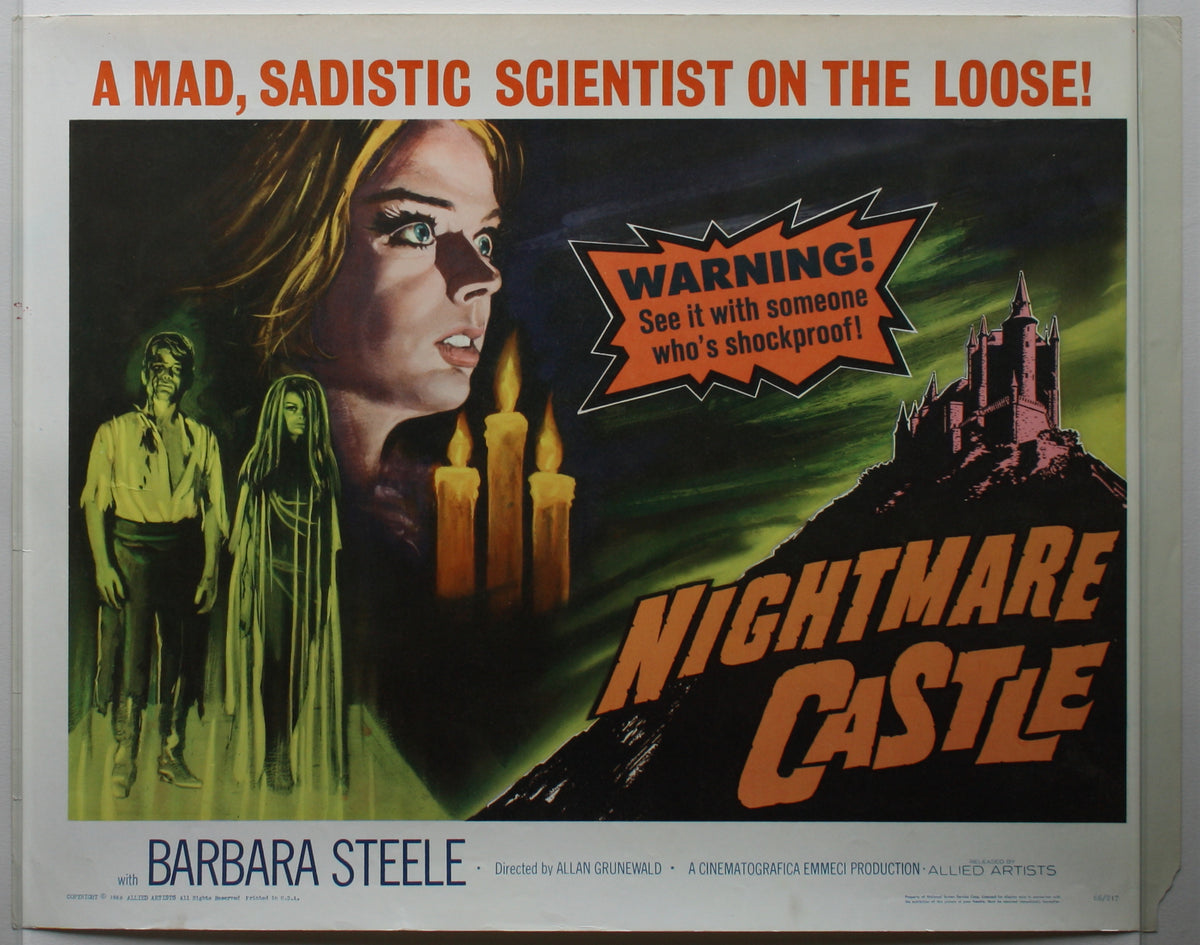 Faceless Monster / Nightmare Castle (1965) US 1/2 Sheet – Horror Poster ...