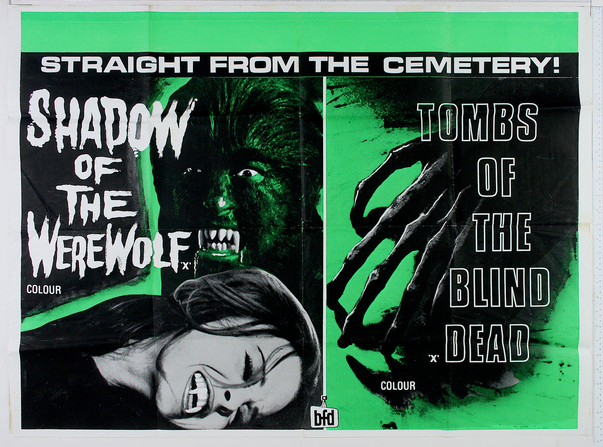 Shadow of the Werewolf / Tombs of the Blind Dead (1971 / 1972) UK Quad ...