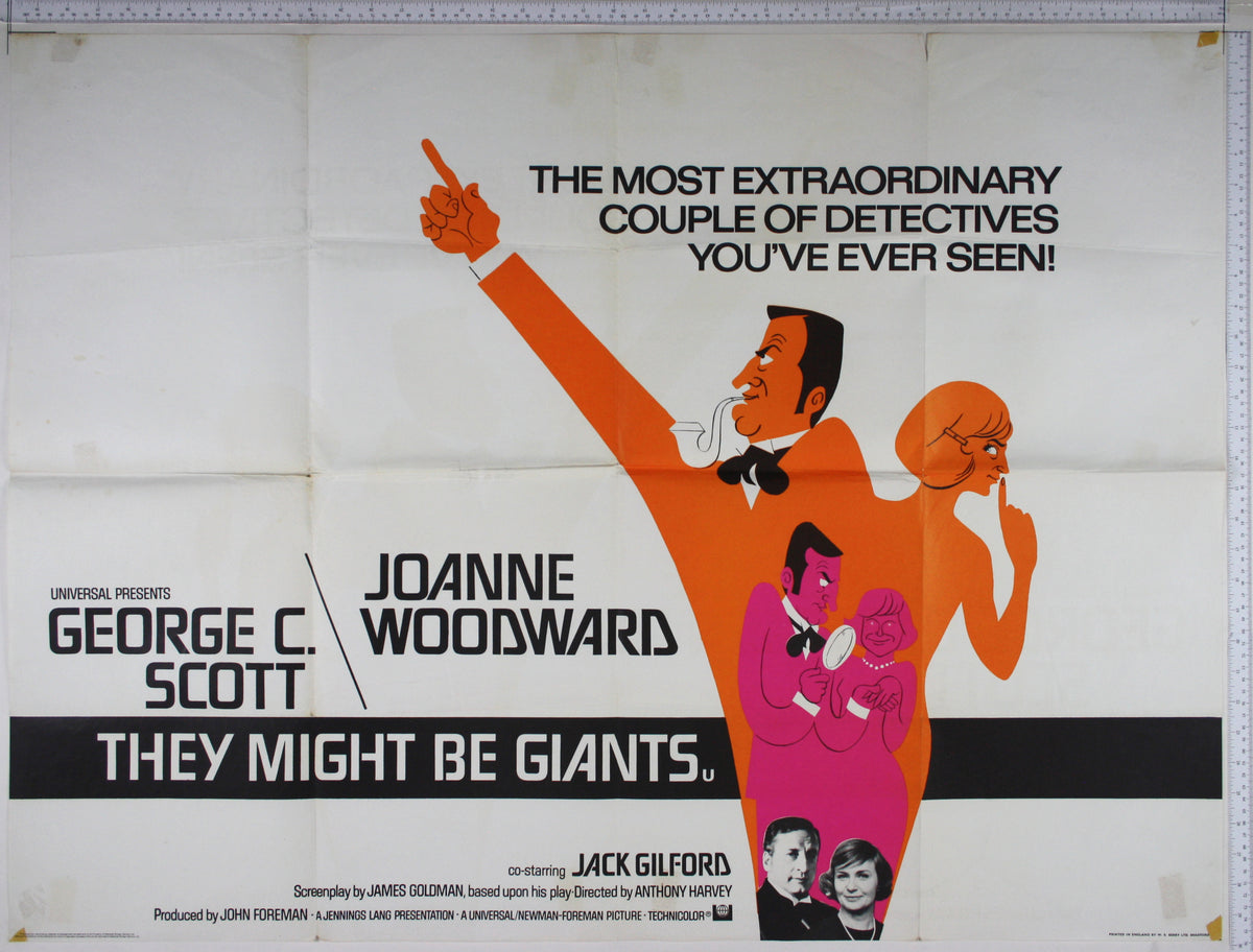 They Might Be Giants (1971) UK Quad Poster – Horror Poster Emporium